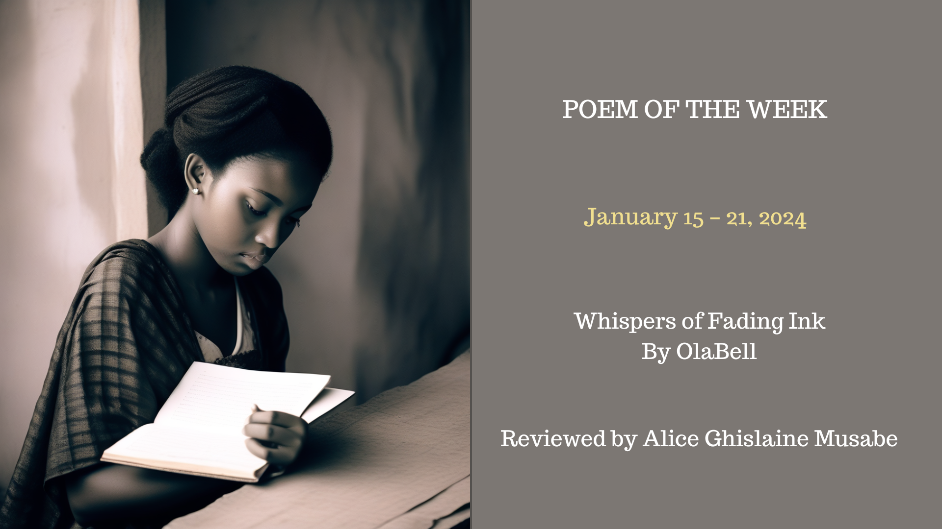 Review: Whispers of Fading Ink by OlaBell | Alice Ghislaine Musabe ...